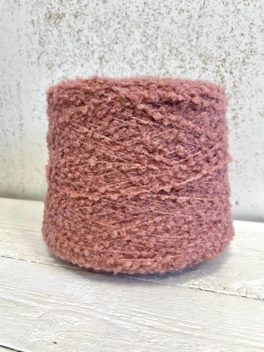 Dusty Pink Yarn Cone, Buckle Yarn for Crocheting, Lightweight Knitting ...
