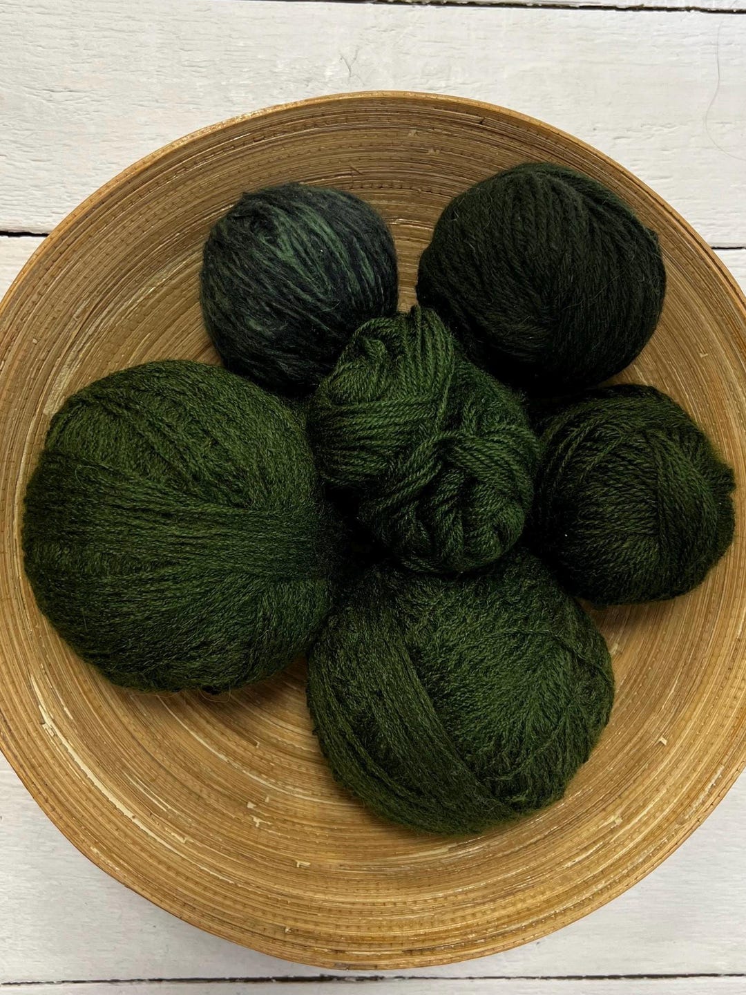 Destash Yarn Bundle, Dark Green Yarn Box, Khaki Yarn Lot, Gift for ...