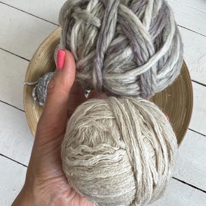 Destash Yarn Bundle, Assorted White Yarn Box for Crafts, Off-white ...