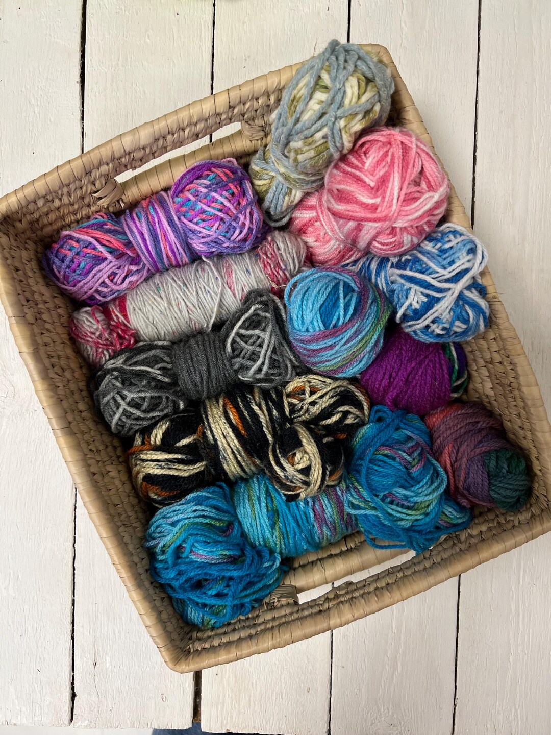 Destash Yarn Lot, Variegated Yarn Bundle, Assorted Yarn Box for Scrap ...