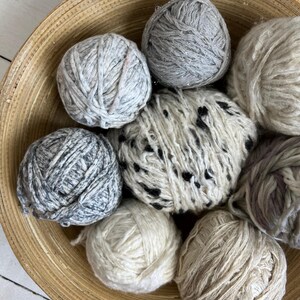 Destash Yarn Bundle, Assorted White Yarn Box for Crafts, Off-white ...