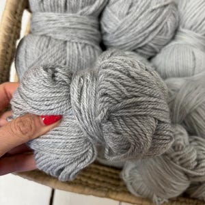 Gray Yarn Bundle, Light Grey Yarn Box for Crafts, Destash Yarn Lot ...