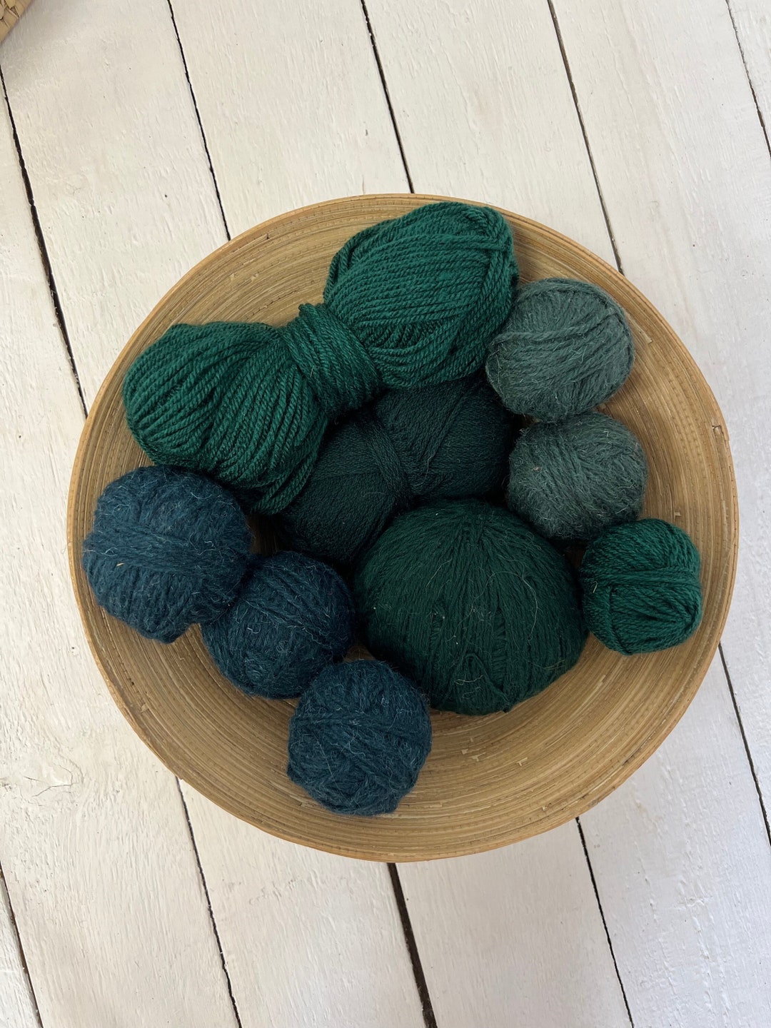 Dark Green Yarn Bundle, Assorted Green Yarn Lot, Yarn for Knitting ...