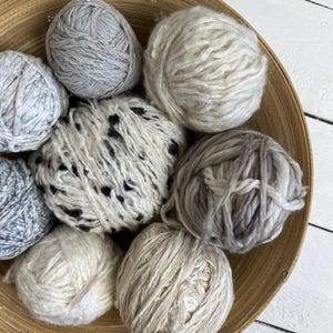 Destash Yarn Bundle, Assorted White Yarn Box for Crafts, Off-white ...