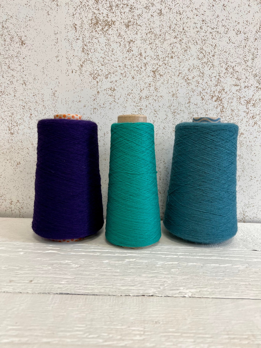 Set of 3 Yarn Cones, Acrylic Yarn Colors, Thin Lace Yarn, Thread for ...