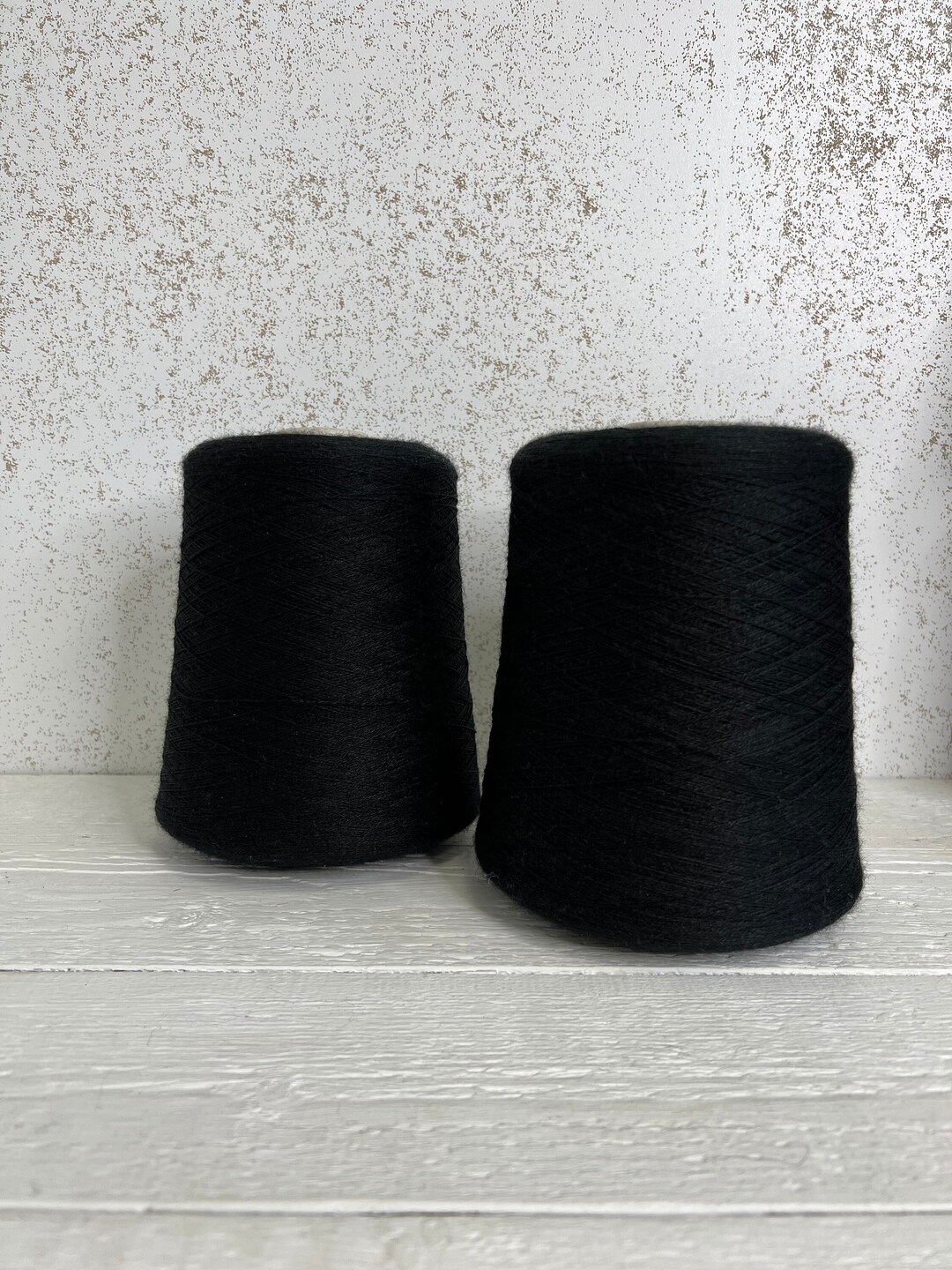 Black Wool Yarn on Cone, Black Knitting Yarn, Lace Weight Yarn Thread ...