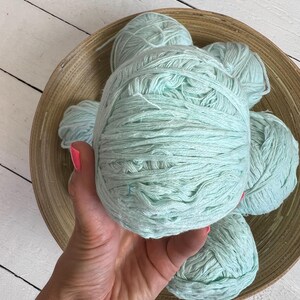 Destash Yarn Bundle, Assorted Mint Yarn Box for Crafts, Light Mint ...