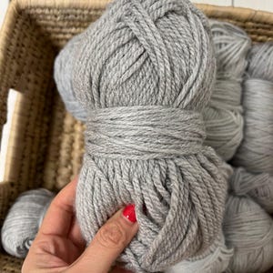 Gray Yarn Bundle, Light Grey Yarn Box for Crafts, Destash Yarn Lot ...