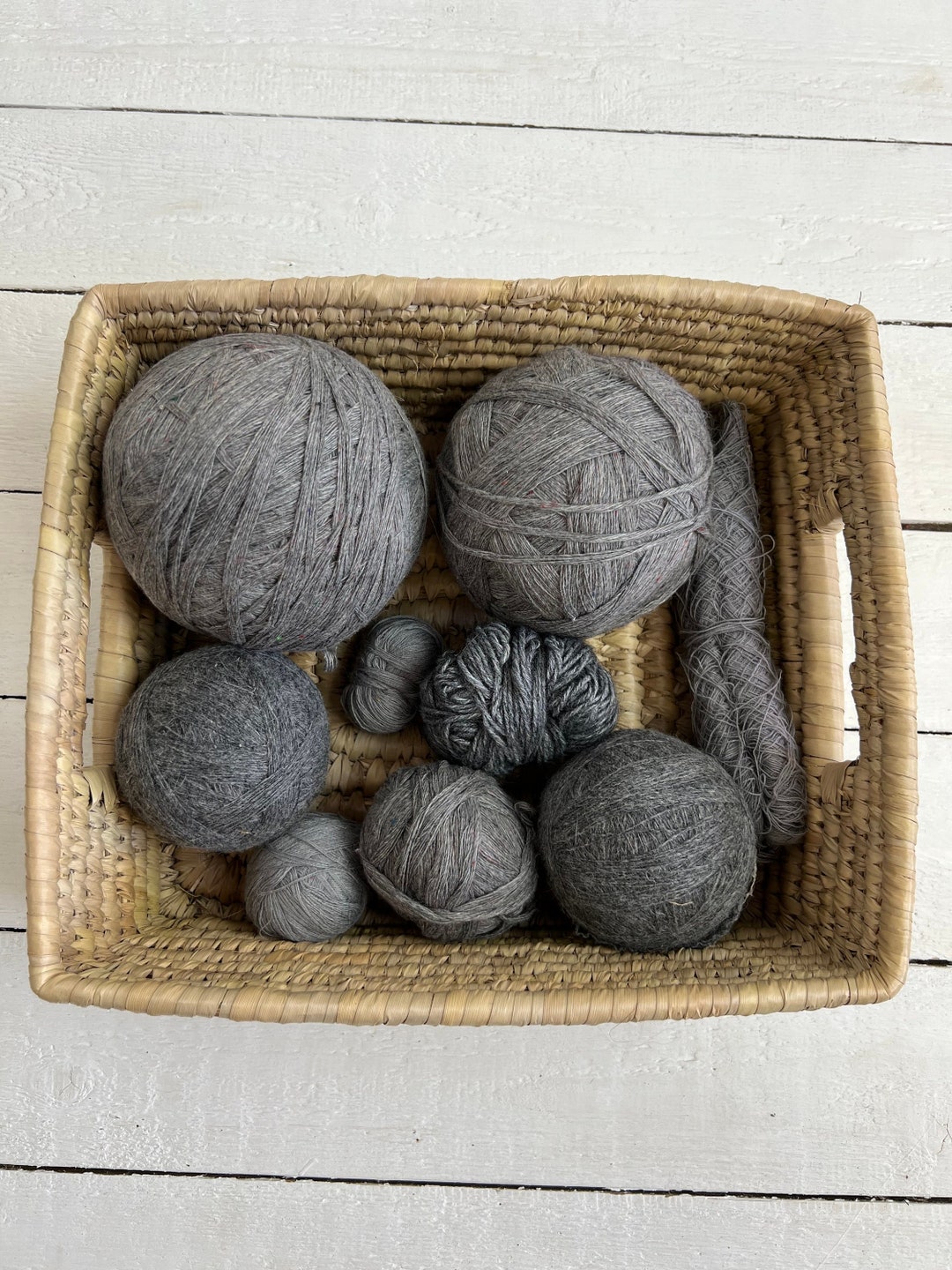 Gray Yarn Bundle, Assorted Grey Yarn Box for Crafts, Destash Yarn Lot ...