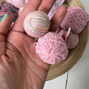 Pink Yarn Bundle, Destash Yarn Lot Pink, Gift for Crocheter, Gift for ...