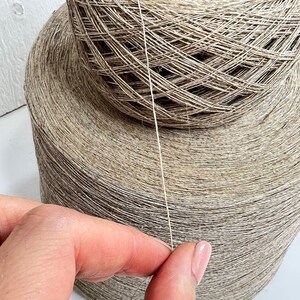 Linen Yarn on Cone and Linen Yarn Cakes, Natural Linen Yarn, Lace ...