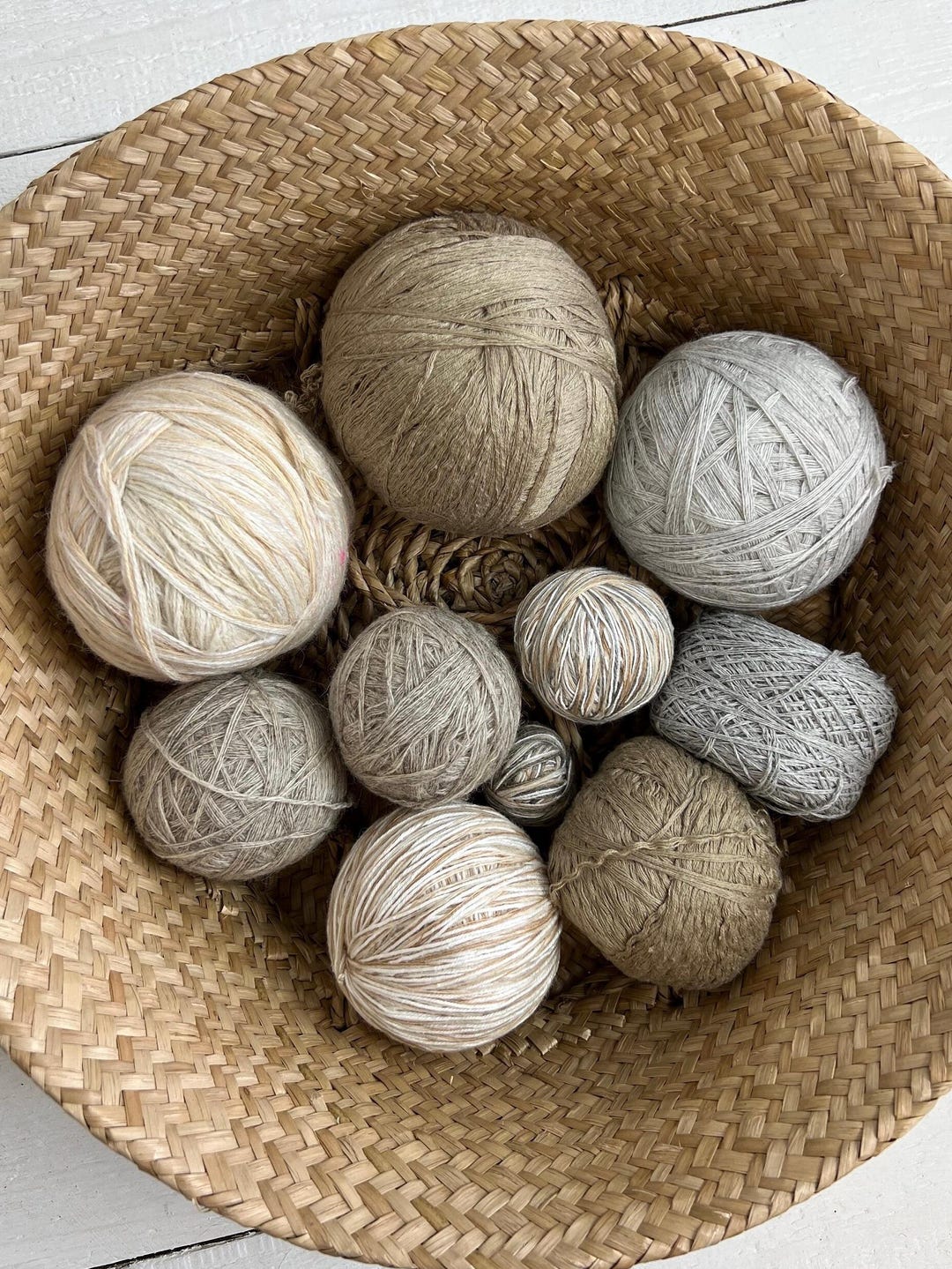 Destash Yarn Bundle, Beige Yarn Box for Crafts, Assorted Gray Yarn Lot ...