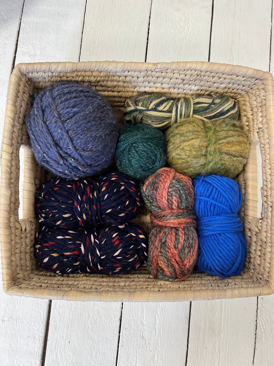 Assorted Chunky Yarn Bundle, Mixed Color Yarn Box, Destash Yarn Lot for ...