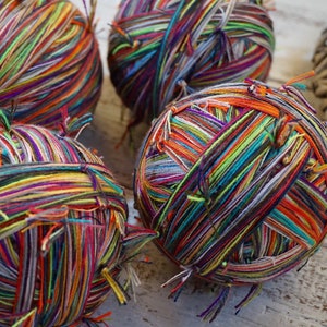 SET of 2 Magic Yarn Balls, Unique Handmade Yarn, Ultimate Rainbow Yarn ...