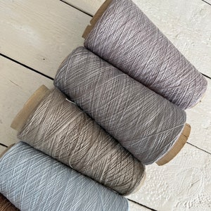 SET of 5 Yarn Cones, Cotton Yarn on Cone, Gray and Beige Thread for ...