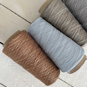 SET of 5 Yarn Cones, Cotton Yarn on Cone, Gray and Beige Thread for ...