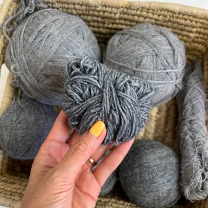 Gray Yarn Bundle, Assorted Grey Yarn Box for Crafts, Destash Yarn Lot ...