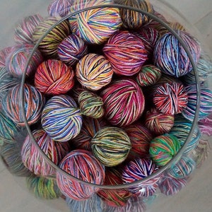 MYSTERY PACK of Mini Yarn Balls, Mixed Yarn Bundle, Cotton Yarn Lot ...