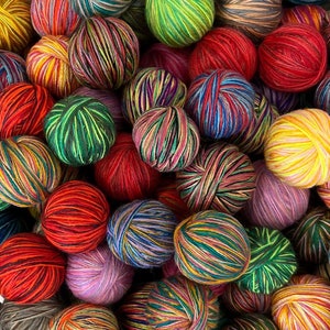 MYSTERY PACK of Mini Yarn Balls, Mixed Yarn Bundle, Cotton Yarn Lot ...