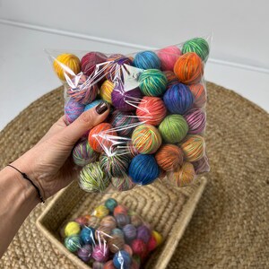 MYSTERY PACK of Mini Yarn Balls, Mixed Yarn Bundle, Cotton Yarn Lot ...