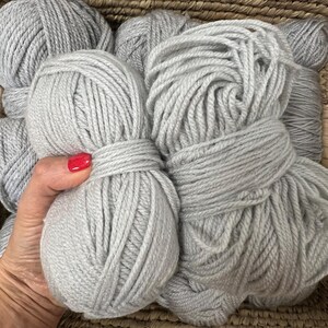 Gray Yarn Bundle, Light Grey Yarn Box for Crafts, Destash Yarn Lot ...