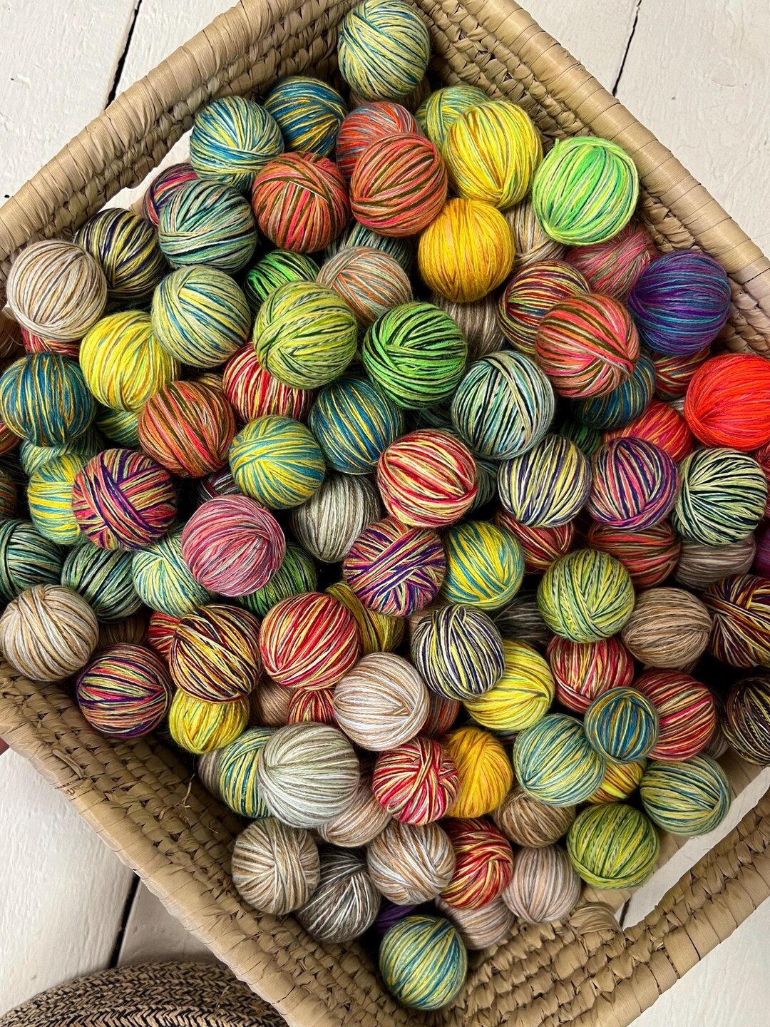 Box of Mini Yarn Balls, Colorful Yarn for Crocheting, Fancy Yarn for ...