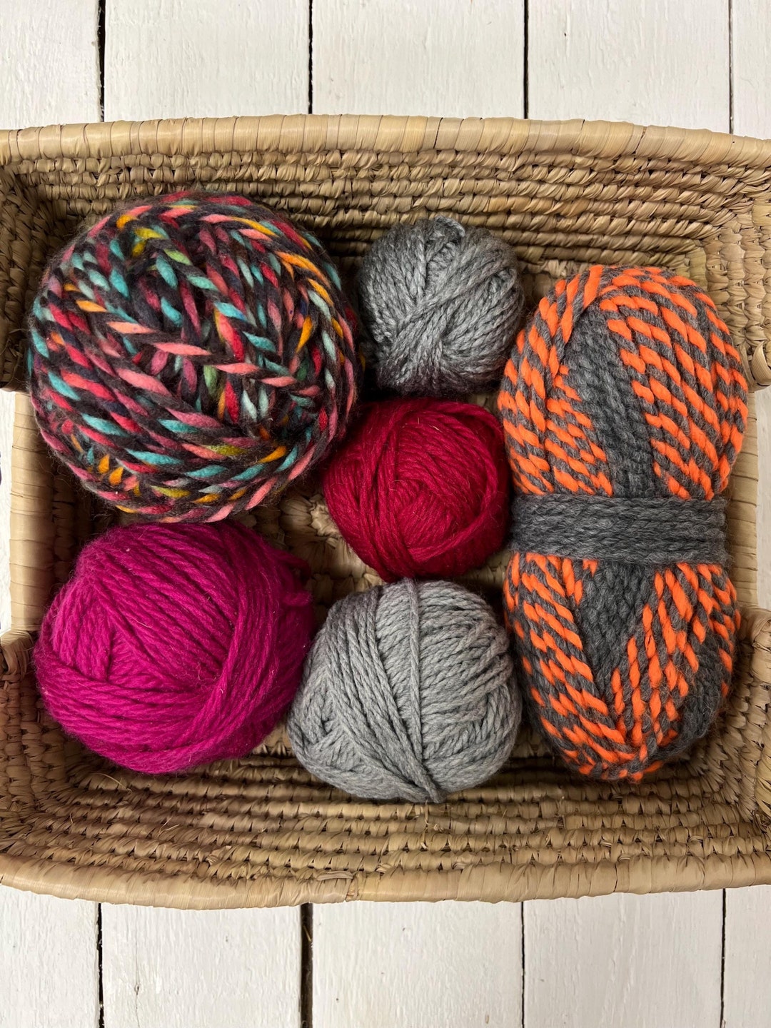 Chunky Yarn Lot, Art Yarn Bundle, Assorted Yarn Box for Crafts ...