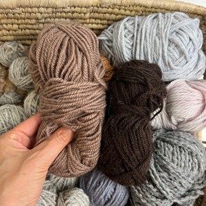 Wool Yarn Bundle, Assorted Grey and Brown Yarn Box for Crafts, Destash ...