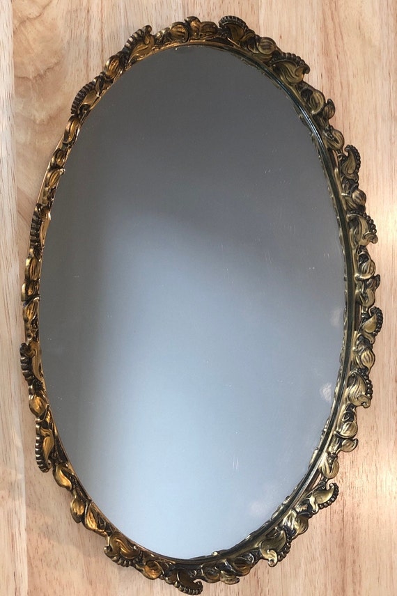 Antique Apollo Oval Brass and Glass Fancy Decorative … - Gem