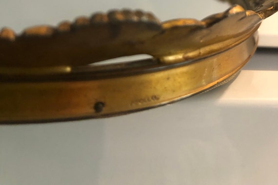 Antique Apollo Oval Brass and Glass Fancy Decorative … - Gem