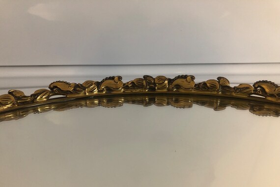 Antique Apollo Oval Brass and Glass Fancy Decorative … - Gem