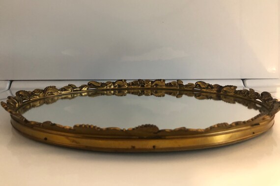 Antique Apollo Oval Brass and Glass Fancy Decorative … - Gem