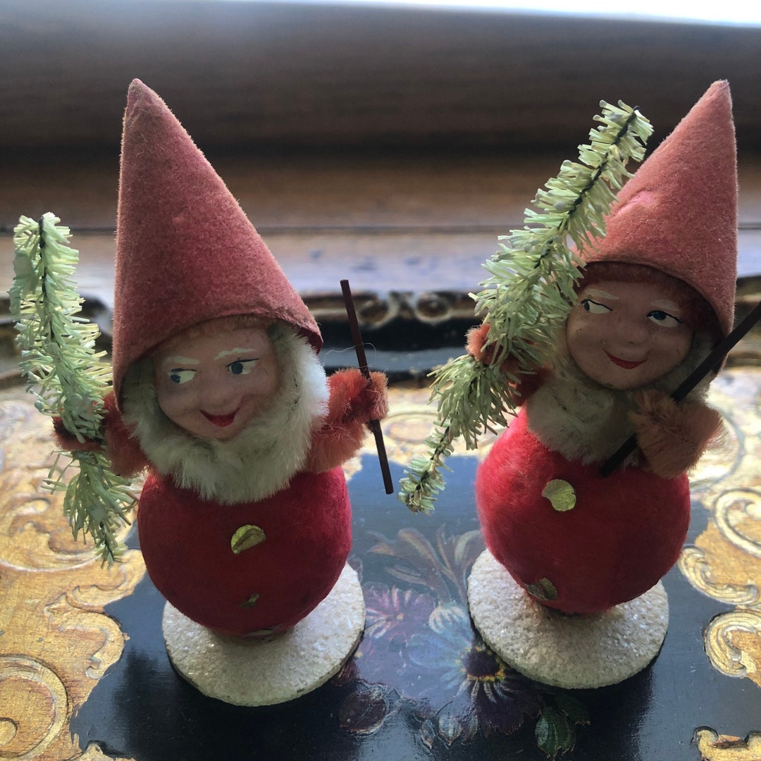 Set of Two 1940 S Christmas Pixie Elves Made in Japan - Etsy
