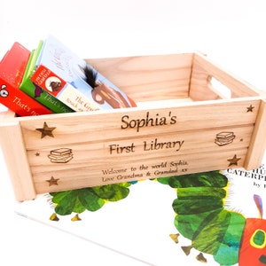 Story Book Crate - Personalised My First Library Book Box. Ideal in ...