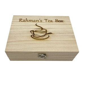 Personalised Tea Caddy With Hidden Message, Storage Box for Teabags ...