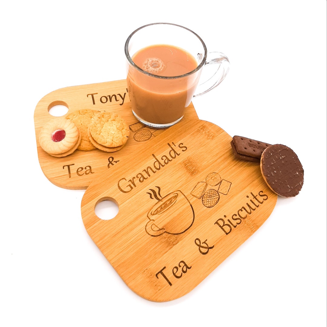 Personalised Tea, Coffee & Biscuits Board. Gift From Grandchildren to ...