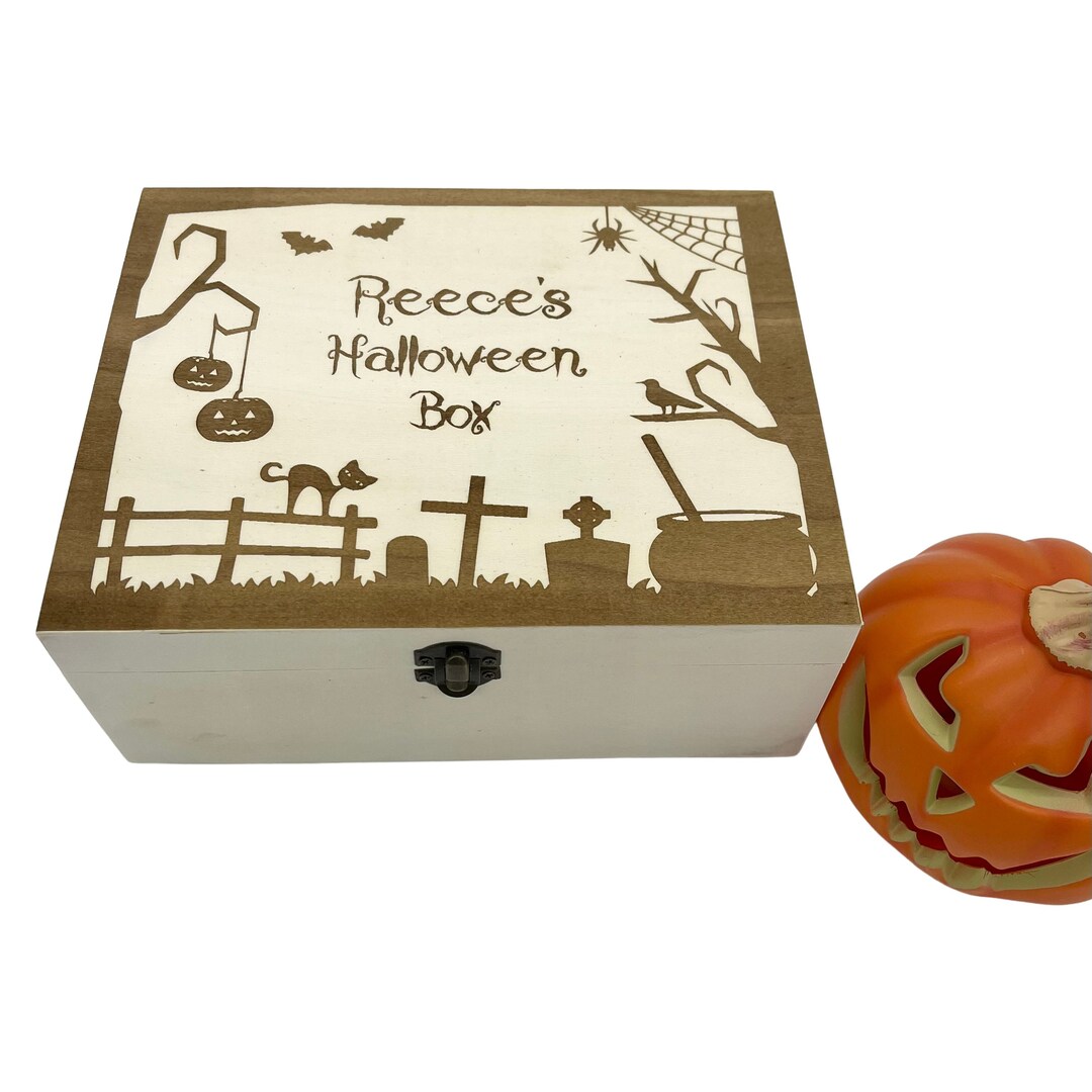 Personalised Halloween Treat Box, Spooky Halloween Gift Idea - Etsy