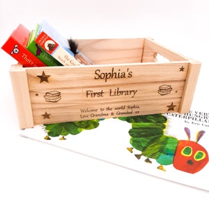 Story Book Crate - Personalised My First Library Book Box. Ideal in ...