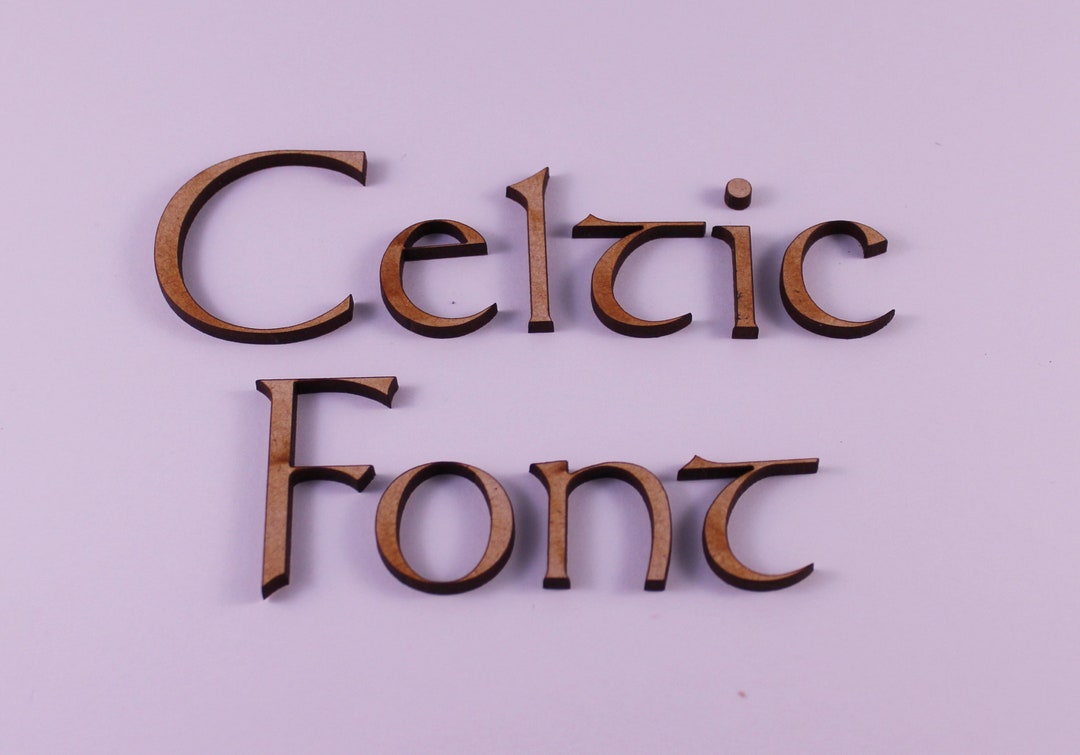 20CM CELTIC LETTERS - Wooden Celtic Font Lettering Personalised Words ...