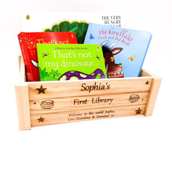 Story Book Crate Personalised My First Library Book Box. - Etsy