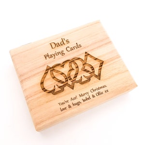 Personalised Playing Cards Box & Cards, Engraved With a Message. Card ...
