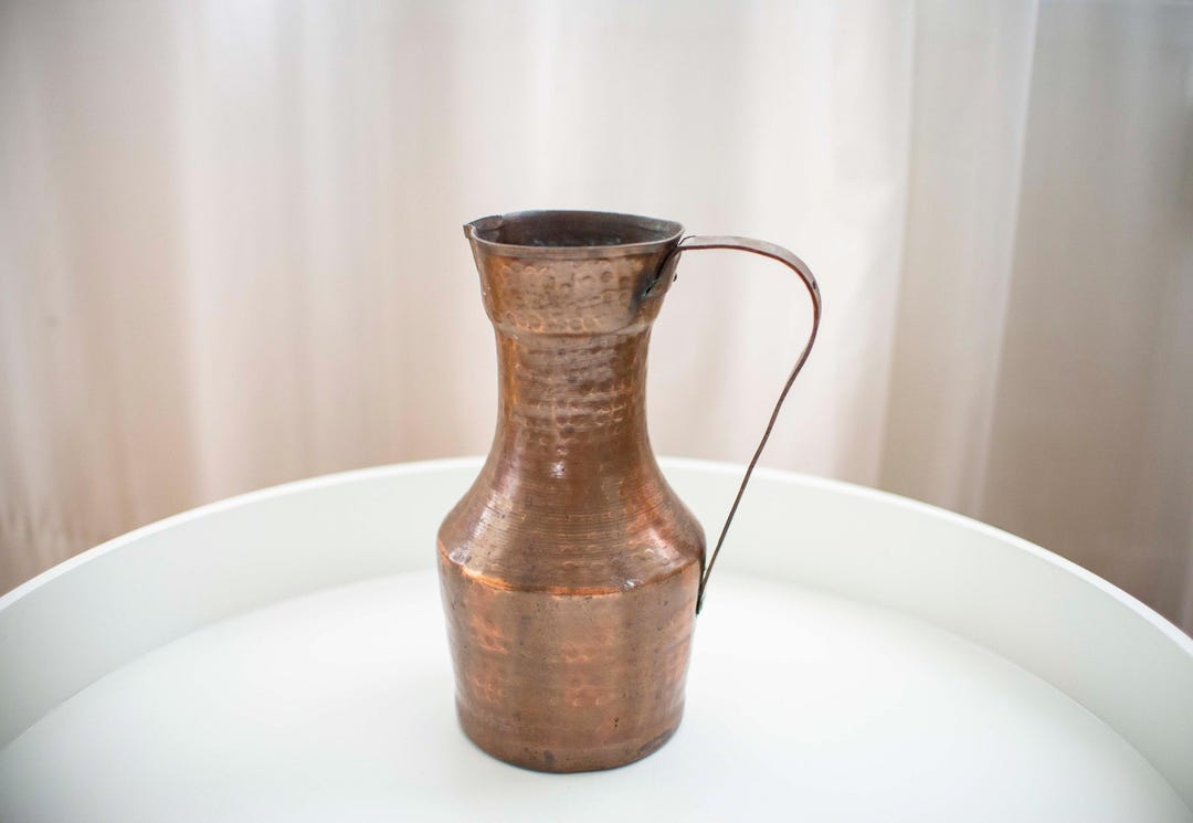 Vintage Bronze Pitcher, Handmade Bronze Decanter or a Vase With the ...