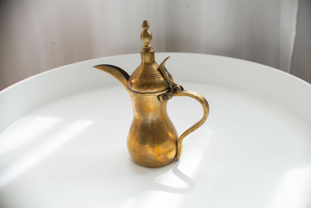 Vintage Brass Islamic Bedouin Dallah Coffee Pot Pitcher, Antique ...