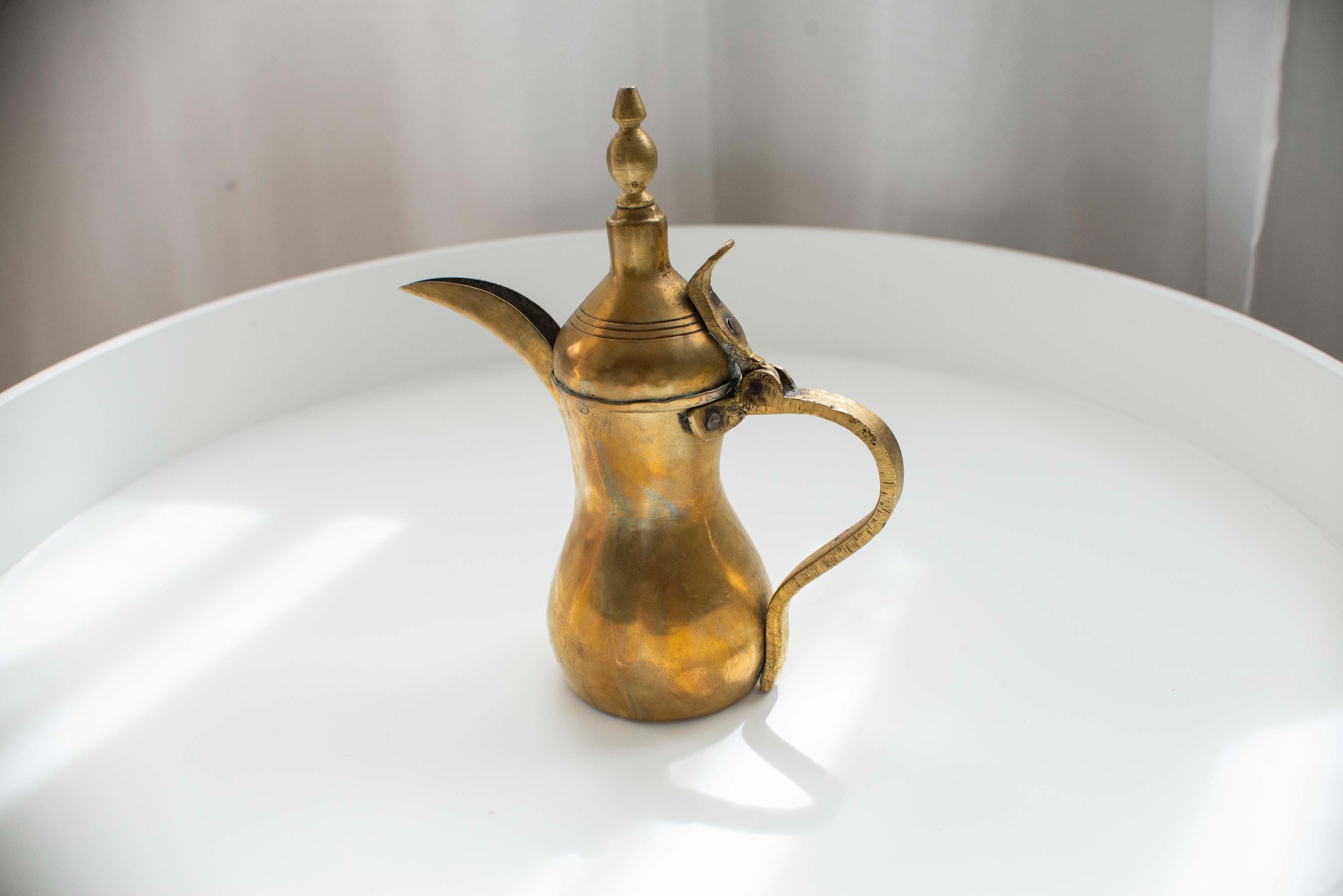Vintage Brass Islamic Bedouin Dallah Coffee Pot Pitcher, Antique ...