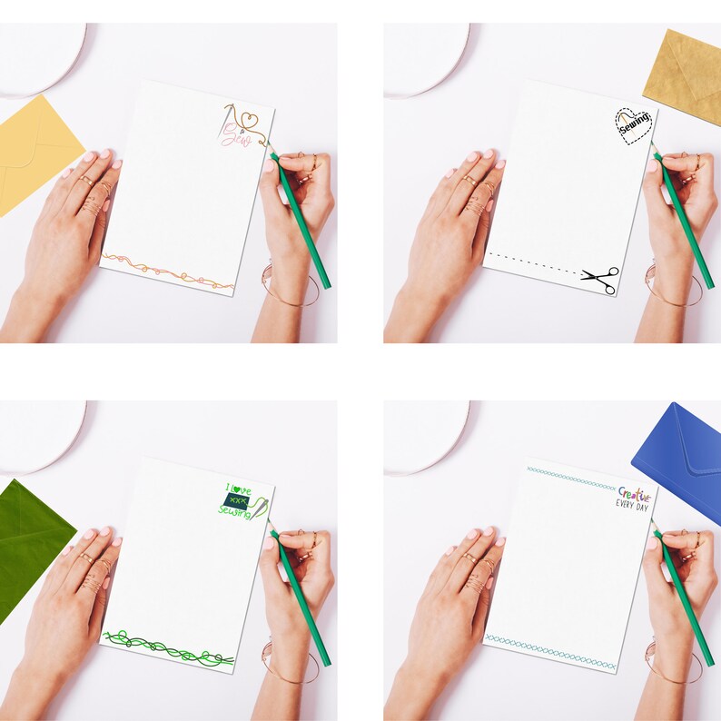 PRINTABLE Sewing Themed Letter Writing Stationary A4 Paper, Digital ...