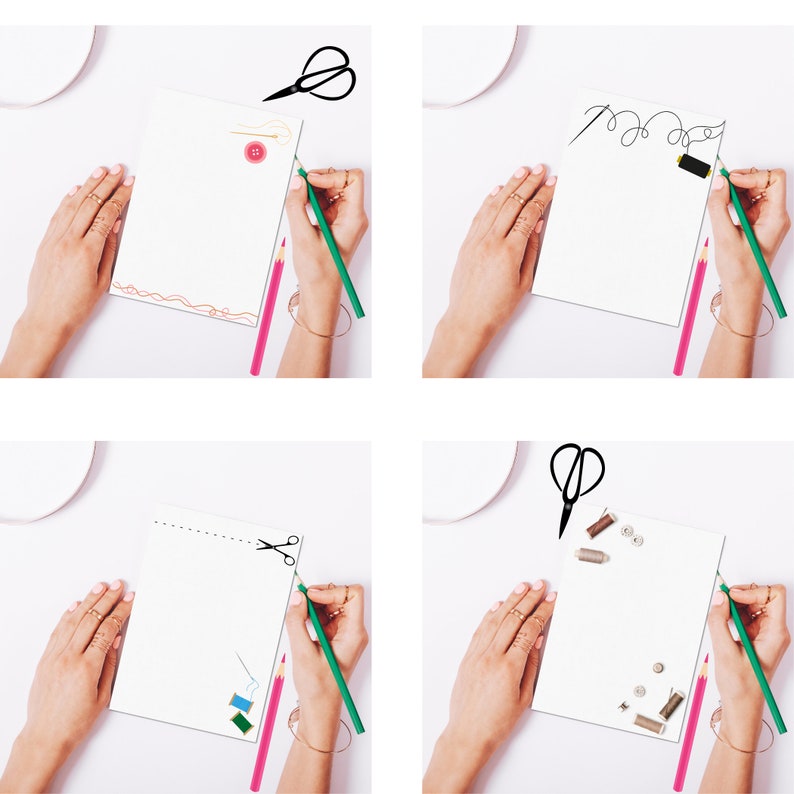 PRINTABLE Sewing Themed Letter Writing Stationary A4 Paper, Digital ...