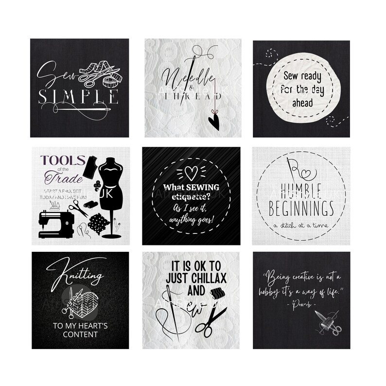Instagram Post Template Sewing Quotes Digital Download - Etsy