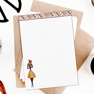 PRINTABLE Letter Writing Stationary A4 Paper, Digital Download, African ...