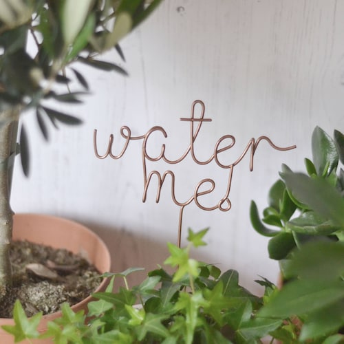 Wire Water Me Plant Marker Plant Topper Garden Marker - Etsy