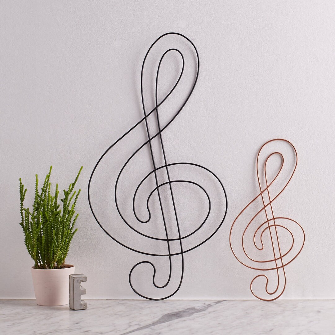 Wire Treble Clef, Music Gift - Etsy